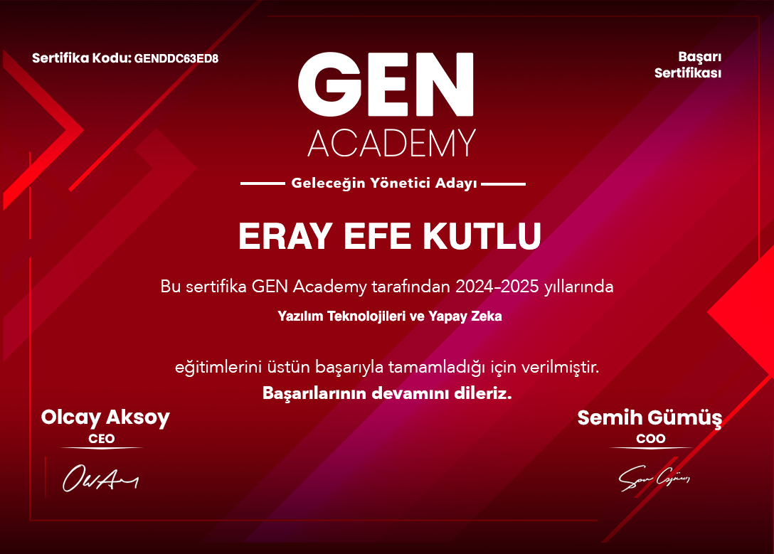 Eray Efe Kutlu - Ankara, Türkiye | Profesyonel Profil | LinkedIn